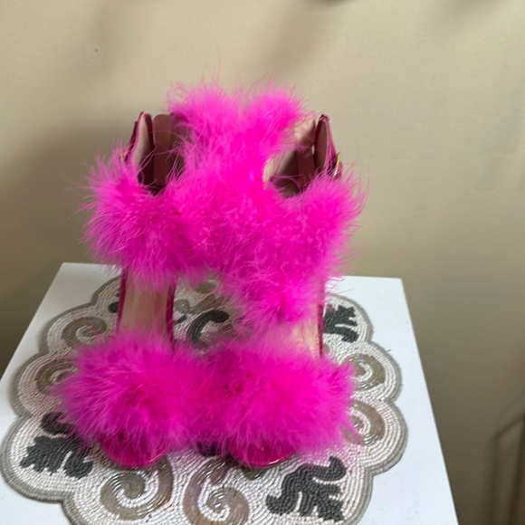 Shoes | Pink Feather Heels | Poshmark